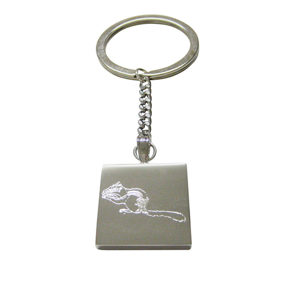 Kiola Designs | Accessories | Silver Toned Etched Chipmunk Keychain ...
